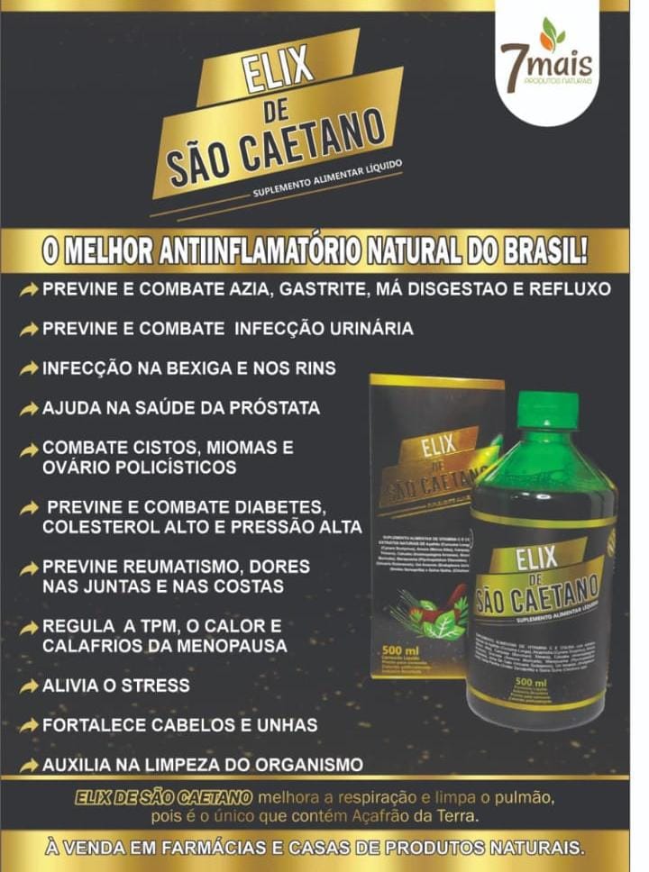 ELIXIR DE SÃO CAETANO – o melhor anti–inflamatório natural e o melhor ...