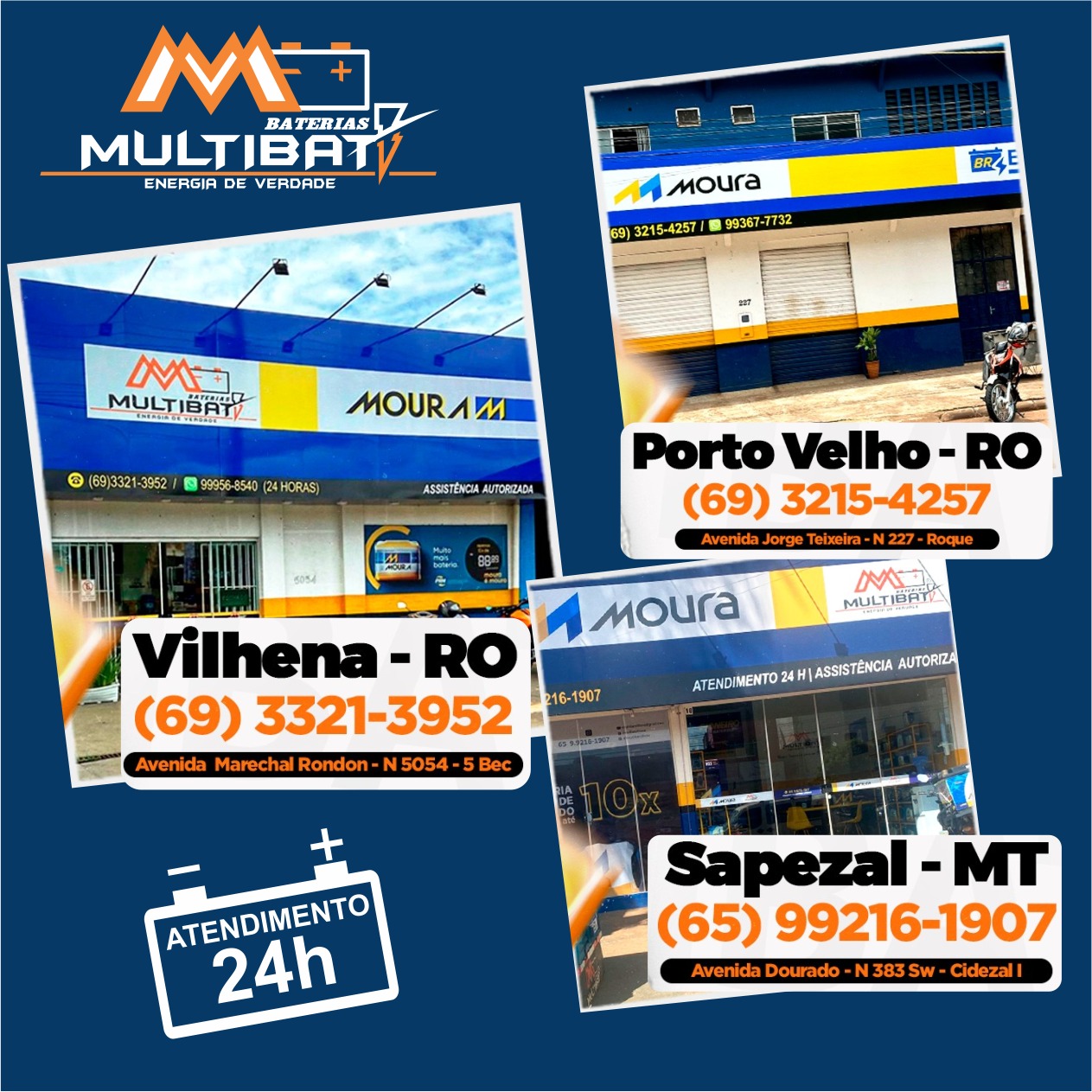 MULTIBAT – Baterias para carro, moto, caminhão, bicicleta elétrica e ...