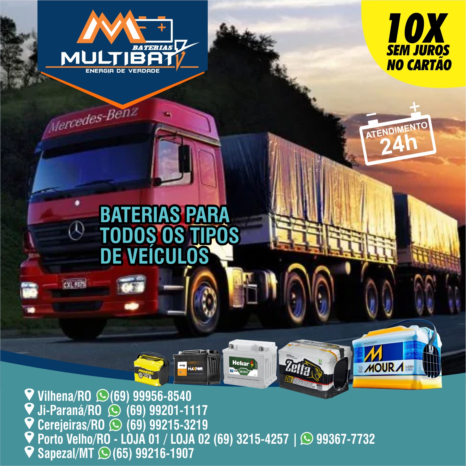 MULTIBAT BATERIAS, qualidade e excelência em tudo que faz ! ( whats: 69 ...